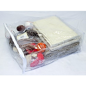 Oreh Homewares Heavy Duty Vinyl Zippered Closet Storage Bags (Clear) for Sweaters, Blankets, Comforters, Bedding Sets and Much More! (15" x 18" x 6") 7 Gallon 2-Pack