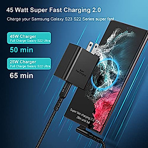 Super Fast Charger Type C, Costyle 45W USB C Charger PPS/PD Fast Charging Block with 6FT Right Angle Type C Cable for Samsung Galaxy S22 S23 Ultra S23 Plus S21 S20 FE,Galaxy Tab S7 S8 Ultra,Steam Deck