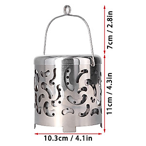 Mini Tent Heater, Tent Heating Cover Camping Heater Stove Stainless Steel High Efficiency with Handle for Outdoor for Picnic for Hiking