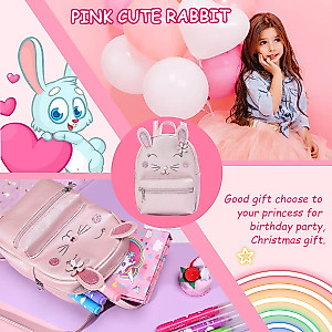 PinkSheep Toddler Backpack Toddler Bag Cute Pink Rabbit Bag for 3-13 Years Little Grils Kids