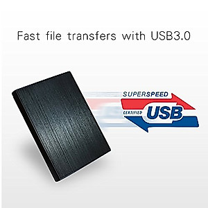 Marshal Portable 2TB External Hard Drive Portable HDD Aluminum Body MAL22000H2EX3-MK (renewed)