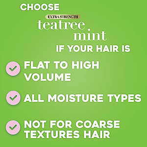 OGX Extra Strength Refreshing + Invigorating Teatree Mint Dry Scalp Treatment with Witch Hazel Astringent to Help Remove Scalp Buildup, Paraben-Free, Sulfate Surfactant-Free, 4 fl oz