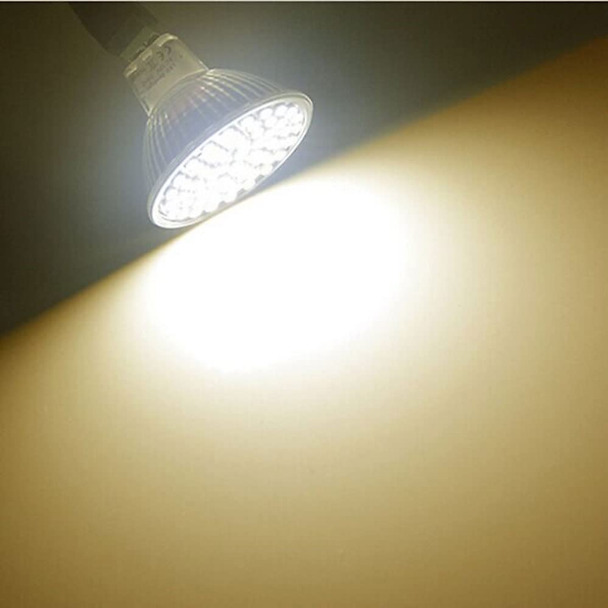 MR16 LED Light Bulbs(4 Pack)-380lm 60LEDs 2835 SMD 3W AC/DC 12V 3000K Warm White,30W Halogen Bulb Equivalent,GU5.3 Bi-Pin Base,Not Dimmable, for Landscape,Recessed Spotlight,Track Lightin