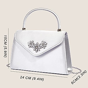 ZWI-player Women's Evening Purse Handbag Clutch Purse Bag with Crystal drill for Dance Wedding Party,Cocktail Prom Handbags