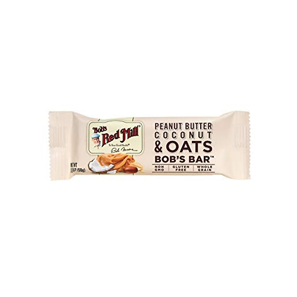Bob's Red Mill Peanut Butter Coconut & Oats Bob's Bar, 1.76 Ounce (Pack of 12)
