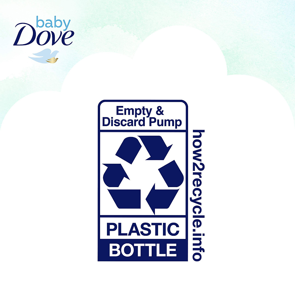 Baby Dove Tip to Toe Baby Body Wash For Baby's Sensitive Skin Sensitive Moisture Washes Away Bacteria, Fragrance-Free and Hypoallergenic Baby Soap, 13 Fl Oz (Pack of 3)