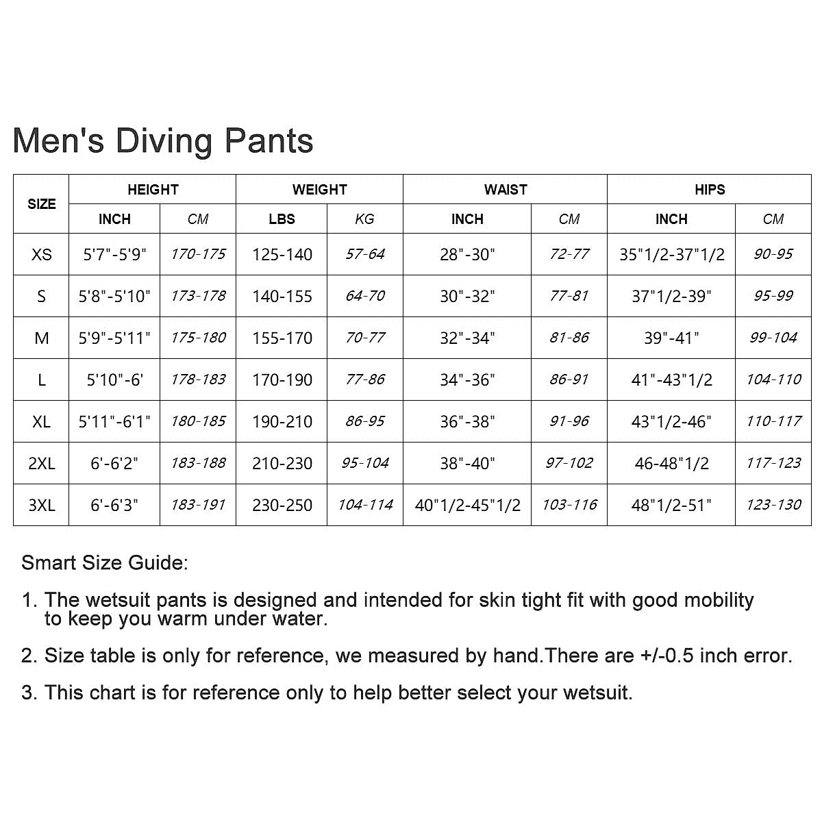 Wetsuit Shorts Pants men 1.5mm Neoprene shorts for swimming surfing snorkeling diving M Size