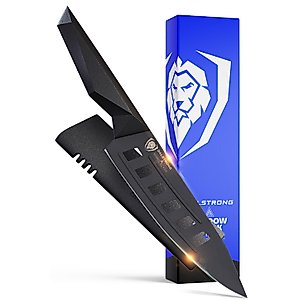 Dalstrong Vegetable Chef Knife - 7 inch - Shadow Black Series - Black Titanium Nitride Coated - Razor Sharp - High Carbon 7CR17MOV-X Steel - Sheath - NSF Certified