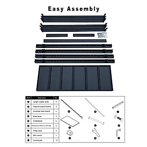 BIBKOK Garage Shelving Rack,3-Tier Industrial Shelving,Adjustable Warehouse Storage Rack,Heavy Duty Workshop Shelf for Basement Supermarket(N120,Black)