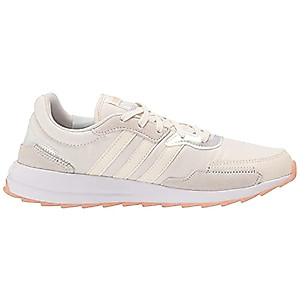 adidas Women's Retrorun Running Shoe, Chalk White/Chalk White/Halo Mint, 6.5