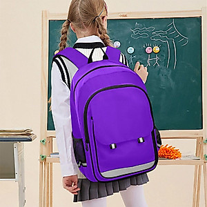 ODAWA Violet Backpacks for Middle School Sturdy Durable Travel Gifts Presents Kids Backpack Ages 6-12