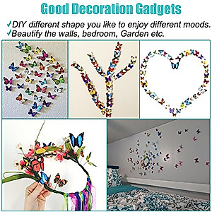 Heansun 123 PCS Butterfly Wall Stickers, Butterflies Decor for Home Nursery Room Decor
