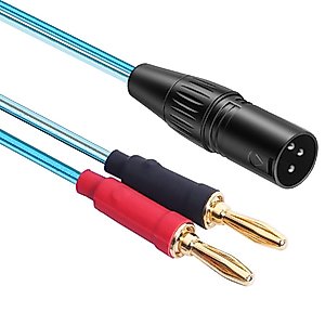 gotor XLR to Banana Speaker Cable XLR to Banana Plug Adapter XLR Male to Banana Plug Adapter 3.28ft (XLR Male)