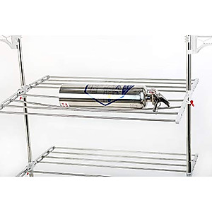 Launtree Laundry Drying Rack Collapsible Rolling Garment Hanger Foldable Space Saving Vertical Storage X-Large Stainless Steel Metal Frame Heavy Duty Thicker Top Pipe Structure Made in Korea