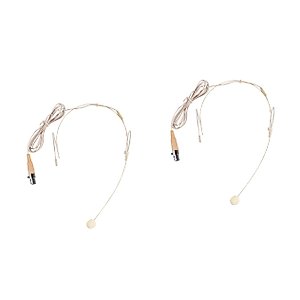 FAVOMOTO 2PCS Microphone Headset Mic, USB Headphones Microphone Discreet Headworn Earset Flexible Wired Microphone over Ear Hanging Mic Computer Speakers for Lectures Performance Theater Podcasts