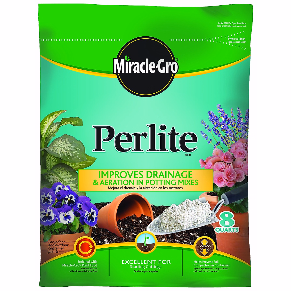 Miracle-Gro Perlite, 8 Dry Quart Bag