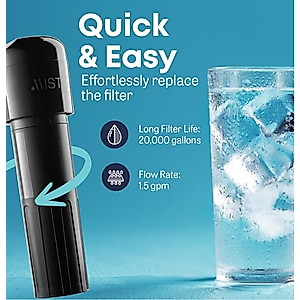 Mist Under Sink Water Filter, 20,000 Gallon, Reduces PFAS, PFOA/PFOS, Lead, Chlorine, Bad Taste & Odor, Under Counter Water Filter System, Direct Connect to Kitchen Faucet, NSF/ANSI 42 Certified