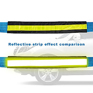 jeseny 1 Pack Car Tow Rope, Super Heavy-Duty 8T Nylon Outdoor Emergency Rescue Rope, 16.4Ft Night Fluorescence Car Tow Strap Duty, Suitable for Various Vehicles Heavy Duty Emergency Towing (Blue)