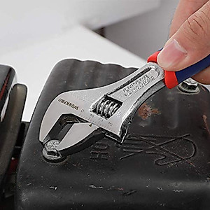 WORKPRO 3-piece Adjustable Wrench Set CR-V with Rubberized Anti-Slip Grips 6-inch, 8-inch, 10-inch