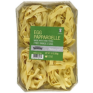 Compagnia Sanremo San Remo Italian Egg Pappardelle Pasta - Non-Gmo, Free Range Egg Traditional Pappardelle - 10 Oz (Pack Of 1) - Product Of Italy