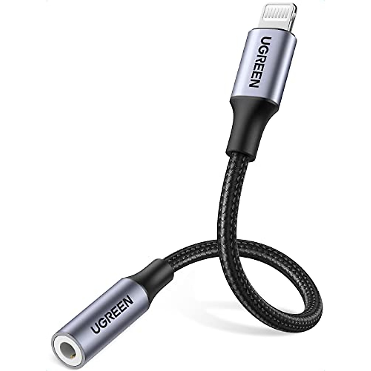 UGREEN Headphone Adapter for iPhone Bundle with Braided Lightning to 3.5mm Adapter