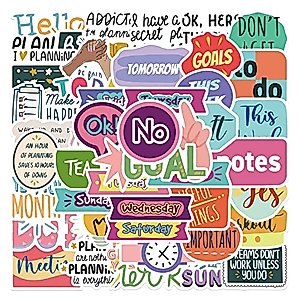 Planner Stickers 54pcs Stickers – Inspirational & Motivational, Cute & Aesthetic Stickers for Adults - Aesthetic Accessories & Sticker Pack for Planner,Scrapbook and Journal