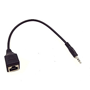 Wpeng 3.5mm 1/8" Stereo Male Plug to RJ45 Female Extender Over Cat5&Cat6 Socket Ethernet Adapter Cable(3.5M/RJ45F)
