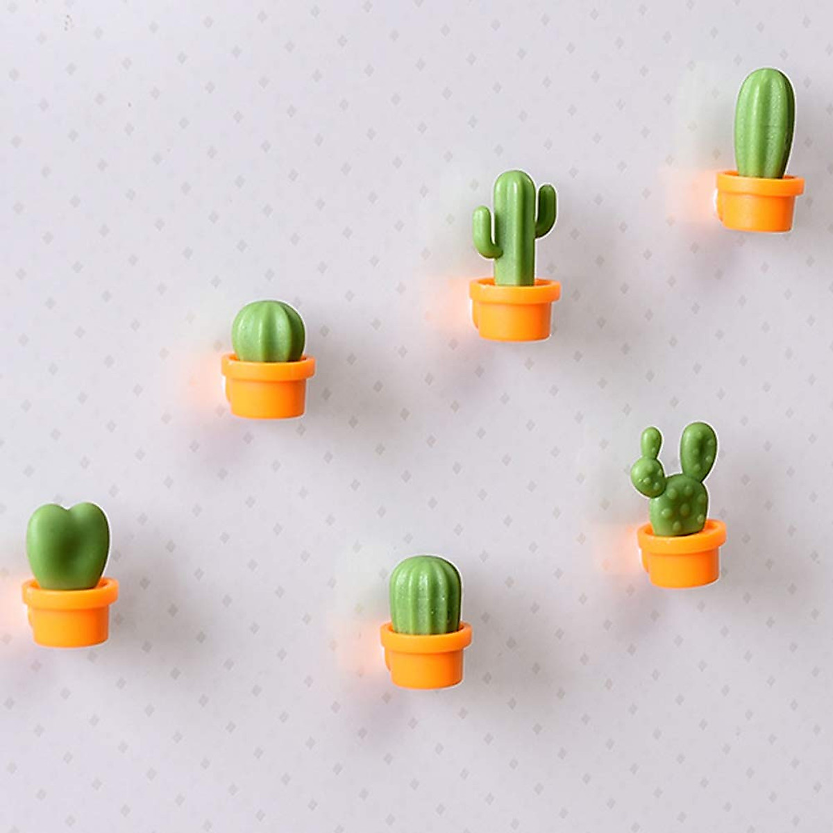 XYBHRC Fridge Magnet, 6PCS Cactus Fridge Magnets Mini Plant Refrigerator Artificial Plants Potted Stickers Cute for Magnet Boards Fridge Home Office Decor