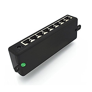 iCreatin 8 Multi Port PoE+ Injector Midspan for 8 Devices, Add Power Over Ethernet to Any Switch. Use with External Power Supply for Passive or 802.3af/at Devices.