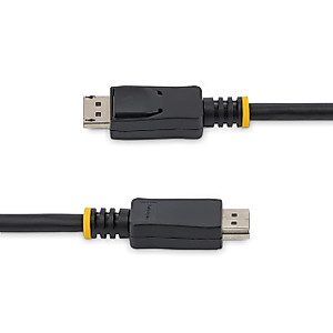 StarTech.com 25ft (7m) DisplayPort Cable - 2560 x 1440p - DisplayPort to DisplayPort Cable - DP to DP Cable for Monitor - DP Video/Display Cord - Latching DP Connectors - HDCP & DPCP (DISPLPORT25L)