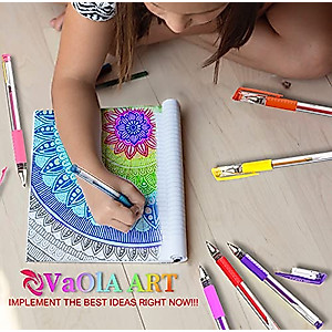 Colored Pens 30 Psc Glitter Gel Pens for Kids Colorful Pens for Spirograph Deluxe Design Set