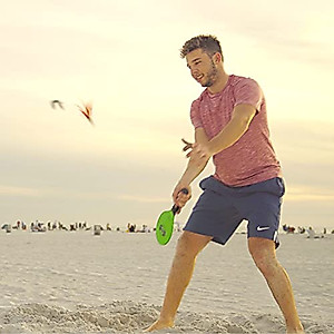 Jazzminton Paddle Game Select Double - 4 Paddles 11 Birdies 4 Balls - A Must Have Racquet Game – Lawn, Yard, Beach Games for Adults and Family Games