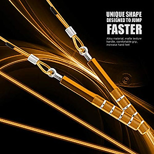 Jump Rope, Wastou Speed Jumping Rope for Training Fitness Exercise, Adjustable Adults Workout Skipping Rope for Men, Women, Kids, Girls (Gold)