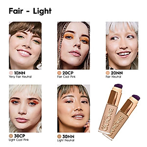 Urban Decay Quickie 24HR Multi-Use Full Coverage Concealer – Waterproof – Dual-Ended with Brush - Hydrating with Vitamin E - Natural Finish - Vegan & Cruelty Free - 20NN, 0.55 Oz