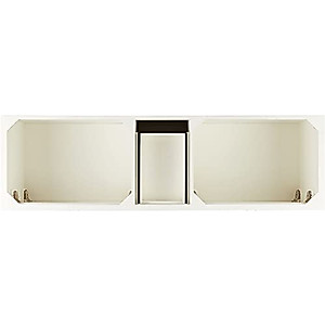 Signature Hardware 953528-72-RUMB-1 Quen 72" Free Standing Double Vanity Set with Wood Cabinet, Vanity Top and Rectangular Undermount Vitreous China Sink - Single Faucet Hole