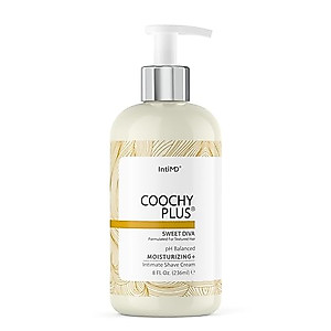 Coochy Plus Intimate Shave Cream + Pre-Shave Elixir Moisturizer Oil Kit – HydroLock & MOISTURIZING PLUS Continuous Hydration Reliefs Razor Burn Bump Ingrown Hair