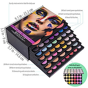 SHANY The Masterpiece 7 Layers All In One Makeup Set with Foundation Palette, Blush Palette, Lip-gloss Lipstick Palette, Eyeshadow Palette - "Original"