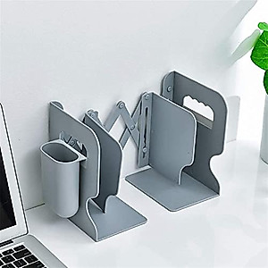 SZYAWsd File Sorters Telescopic Bookshelf Book Stand Book Stand Adjustable Bookshelf Desk Storage Box with Pen Container