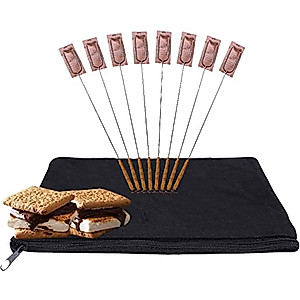 Campfire Forks 41 L Cast Iron Cooking Marshmallow Roasting Cookware for Families Scouts Hotdog Hot Dog Weenie (4 Pack)