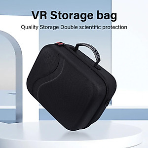 Large Carrying Case for Meta Quest 3S/3, Hard Travel Case Compatible With BOBOVR S3 Pro/KIWI Design Battery Head Strap, Controller and Accessory, Portable Hard Shell Bag, Black