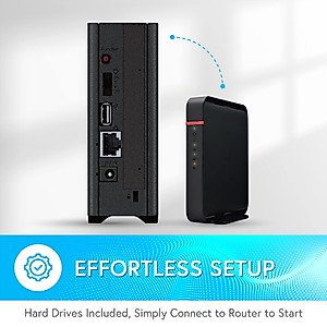 BUFFALO LinkStation 210 2TB 1-Bay NAS Network Attached Storage with HDD Hard Drives Included (Renewed)