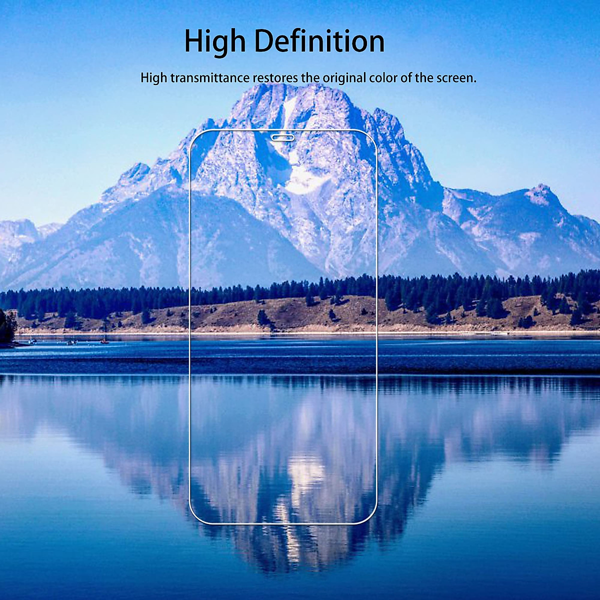 HKKAIS Screen Protector For iPhone 12 mini Tempered Glass 2-Pack Camera Lens Protector Film 2-Pack with Easy Alignment Tool