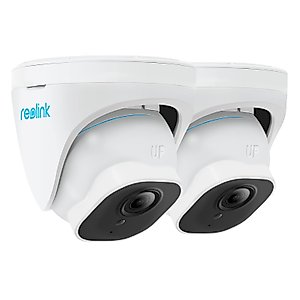 REOLINK Outdoor Security Camera, Home Security Camera System for 5MP PoE IP Surveillance, Human/Vehicle Detection, Work with Smart Home, Time-Lapse, Up to 256GB microSD Card, RLC-520A (Pack of 2)