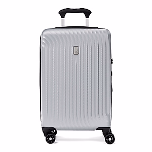 Travelpro Maxlite Air Hardside Expandable Carry on Luggage, 8 Spinner Wheels, Lightweight Hard Shell Polycarbonate Suitcase, Metallic Silver, Carry On 21-Inch