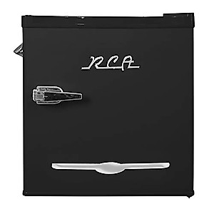 RCA 1.6 cu. ft. Retro Bar Fridge with Side Bottle Opener, Black (RFR176-BLACK)