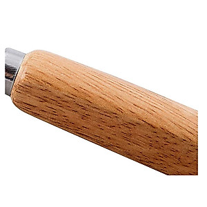 10 pcs wooden handle stainless steel beer bottle opener, smooth rubber wooden drink bottle cap opener family party bar bartender，DIY logo engraved gift