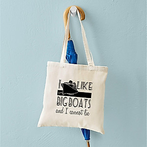 CafePress I Like Big Boats Tote Bag Canvas Tote Shopping Bag