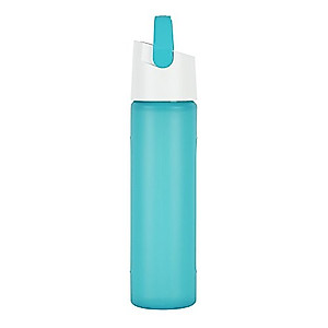 Takeya Modern Flip Straw with Carry Handle, 18-Ounce, Teal