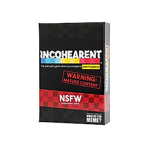 Incohearent Expansion Pack NSFW Edition by Relatable, Designed to Add on to Incohearent Core Game, Funny Card Game for Adults, Good for Party Games or Gag Gifts, Includes 180 Cards to Add to Main Game