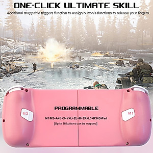 Megadream Mobile Game Controller Gamepad for iPhone iOS Android PC: Works with iPhone 15/14/13/12/11/X, iPad, Samsung Galaxy, TCL, Tablet, Call of Duty, Roblox - Directly Play (Pink)